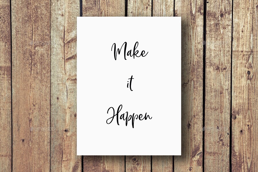 Make It Happen, Printable Poster, Digital Download, Poster Print, Quote ...
