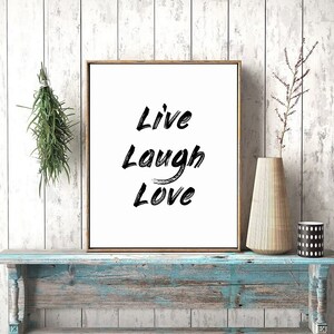 Live, Laugh, Love, Printable Poster, Digital Download, Sign, Poster ...