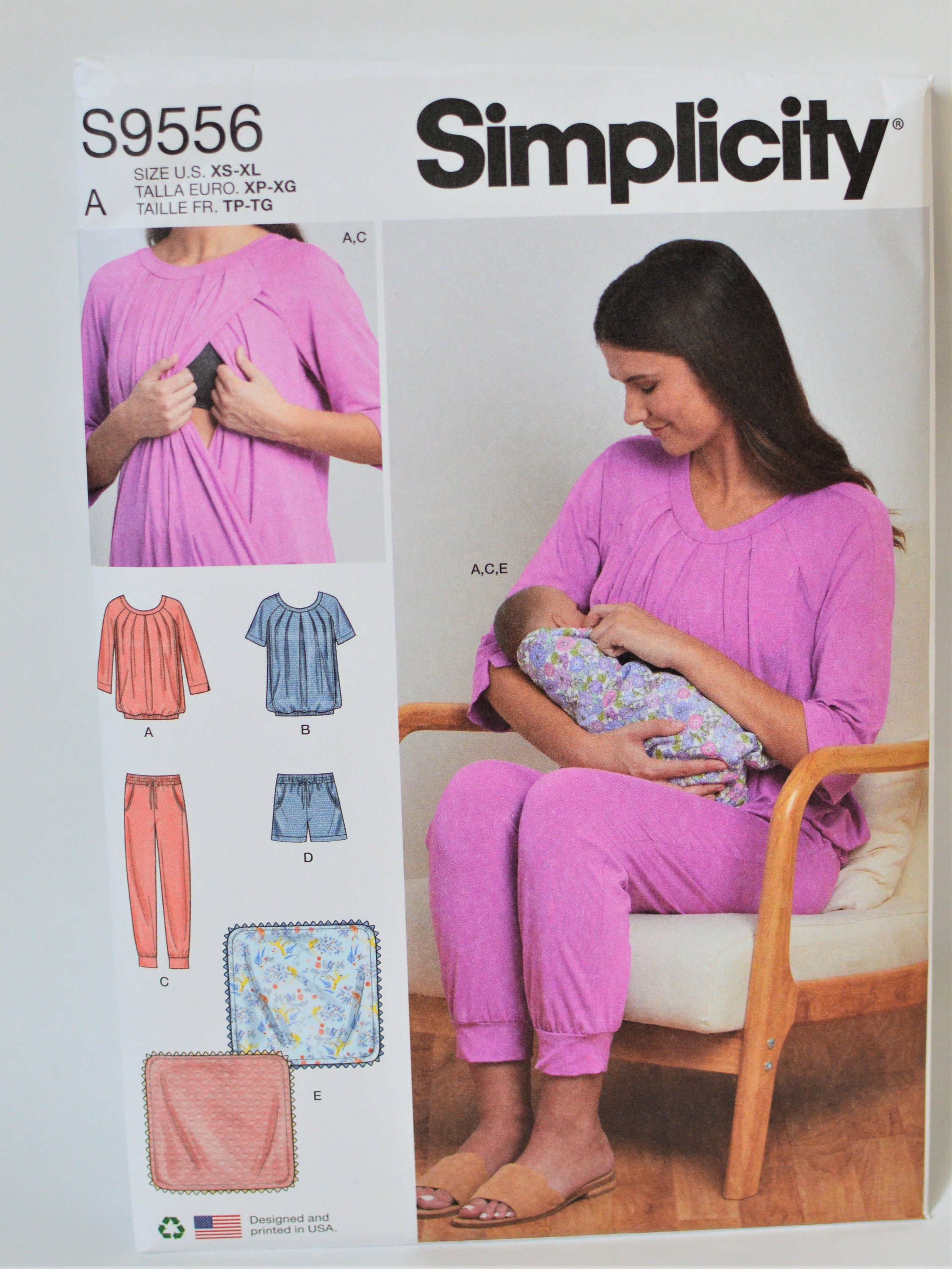 Simplicity Pattern 9556 Sewing Pattern S9556 Nursing Top Pants - Etsy