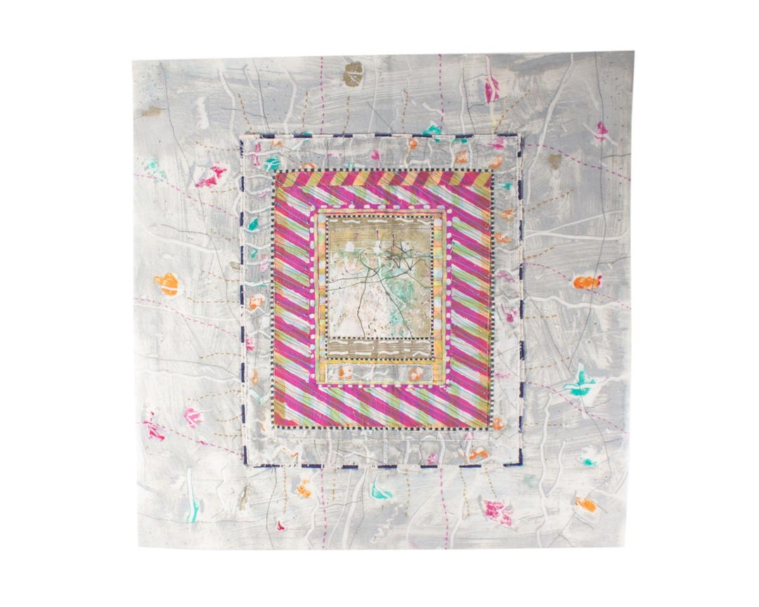Marlene Mancini Frost “awaken From the Dream” Monoprint and Textile Art ...