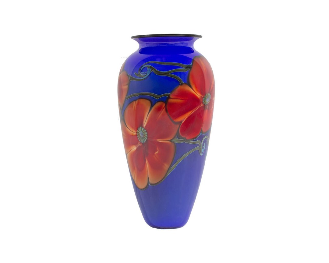 Richard Satava Signed Art Glass Vase - Etsy