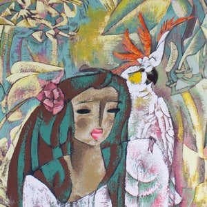 Zhou Ling Signed 1990 “quiet Moment” Artist’s Proof Serigraph - Etsy