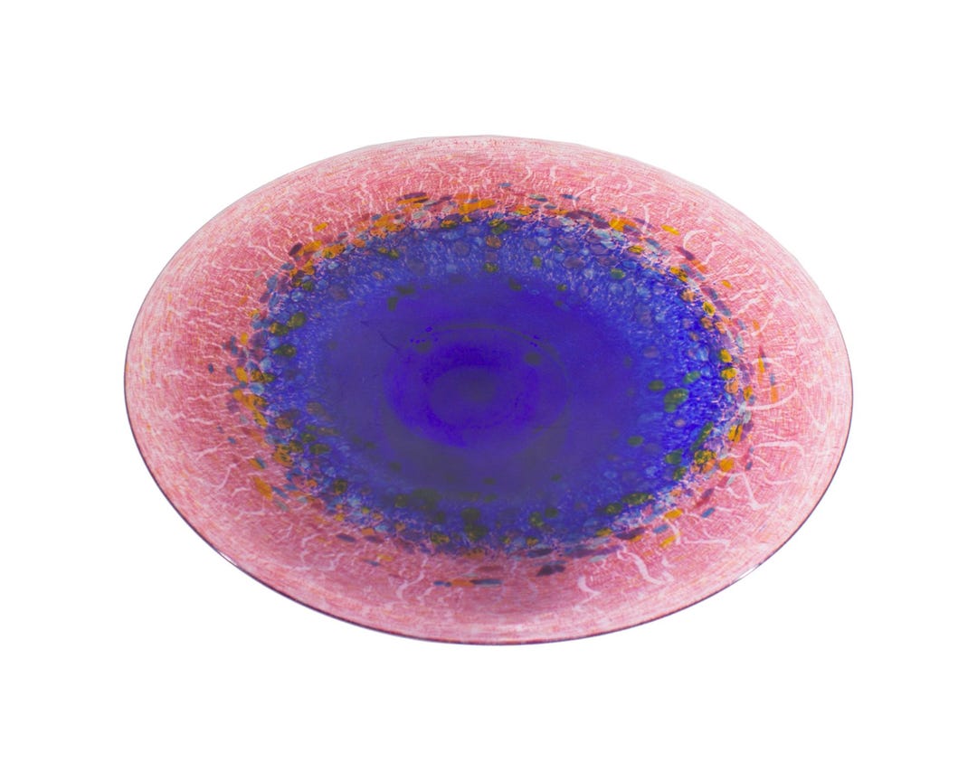 Robert Held Signed Art Glass Centerpiece Plate - Etsy