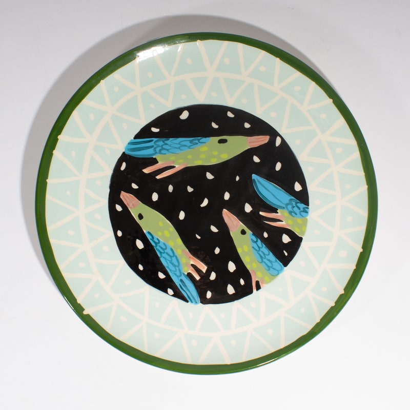 Ceramic Bird Plates - Etsy