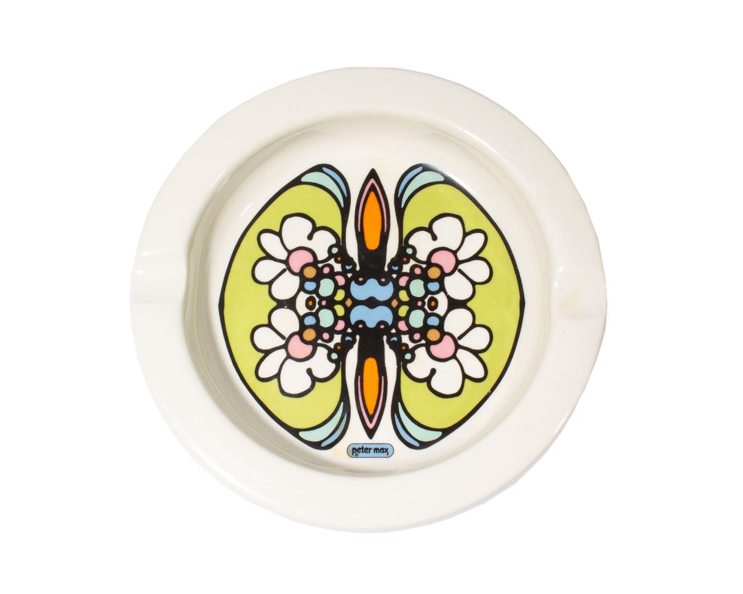 Peter Max Psychedelic Pop Art Iroquois Ashtray - Etsy