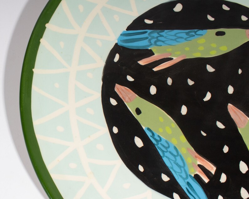 Droll Designs Ceramic Bird Plate - Etsy