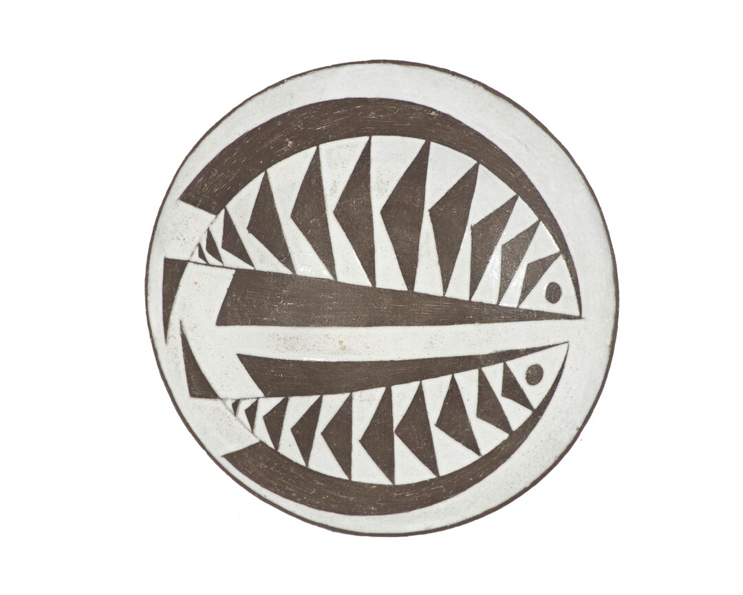 Thomas Toft Denmark Danish Modern Pottery Bowl With Fish - Etsy