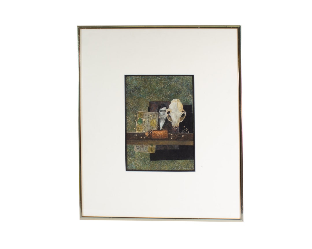 Gerald G. Boyce Signed 1995 “card, Portrait & Skull” Casein Painting - Etsy