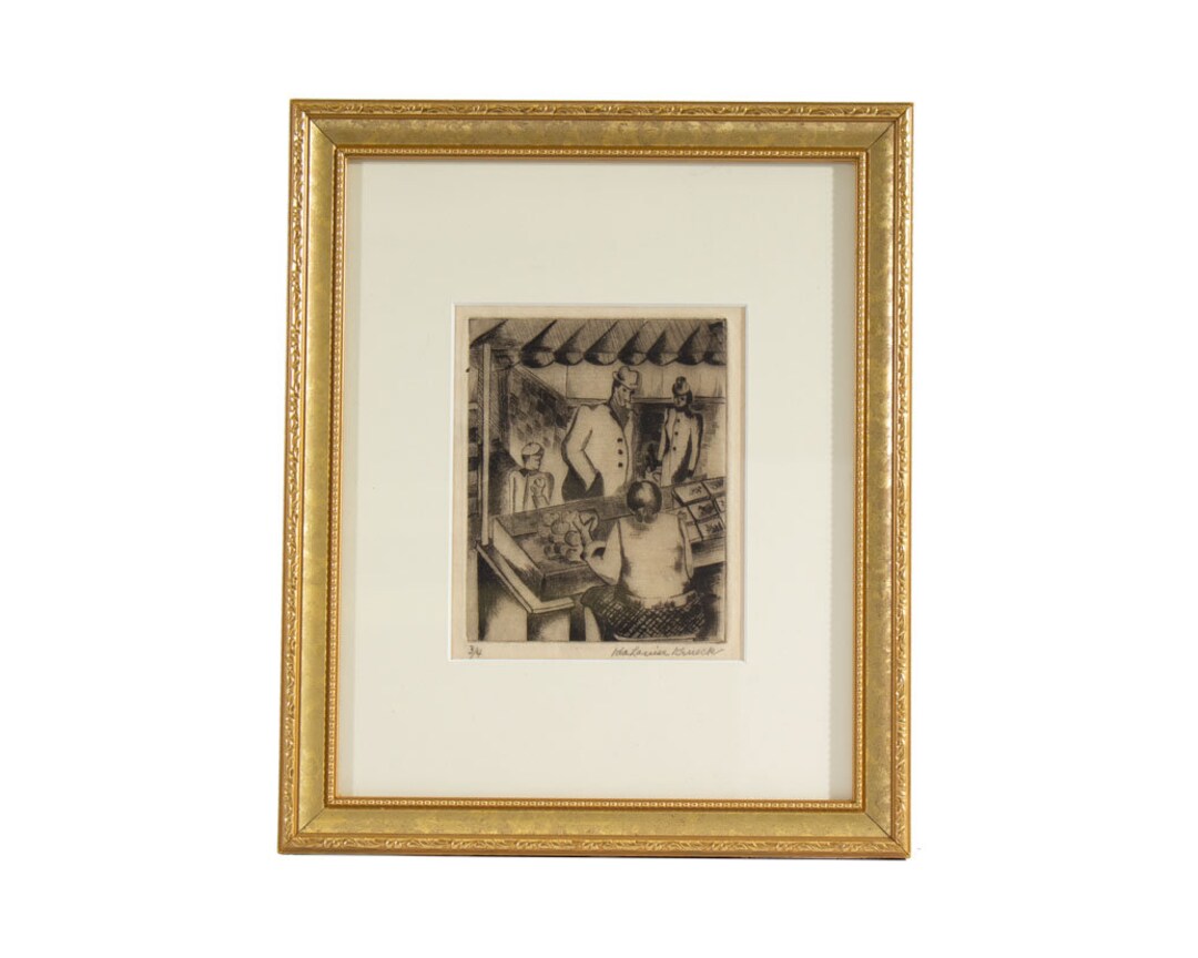 Ida Louise Krueck Signed the Market Limited Edition Drypoint Etching - Etsy