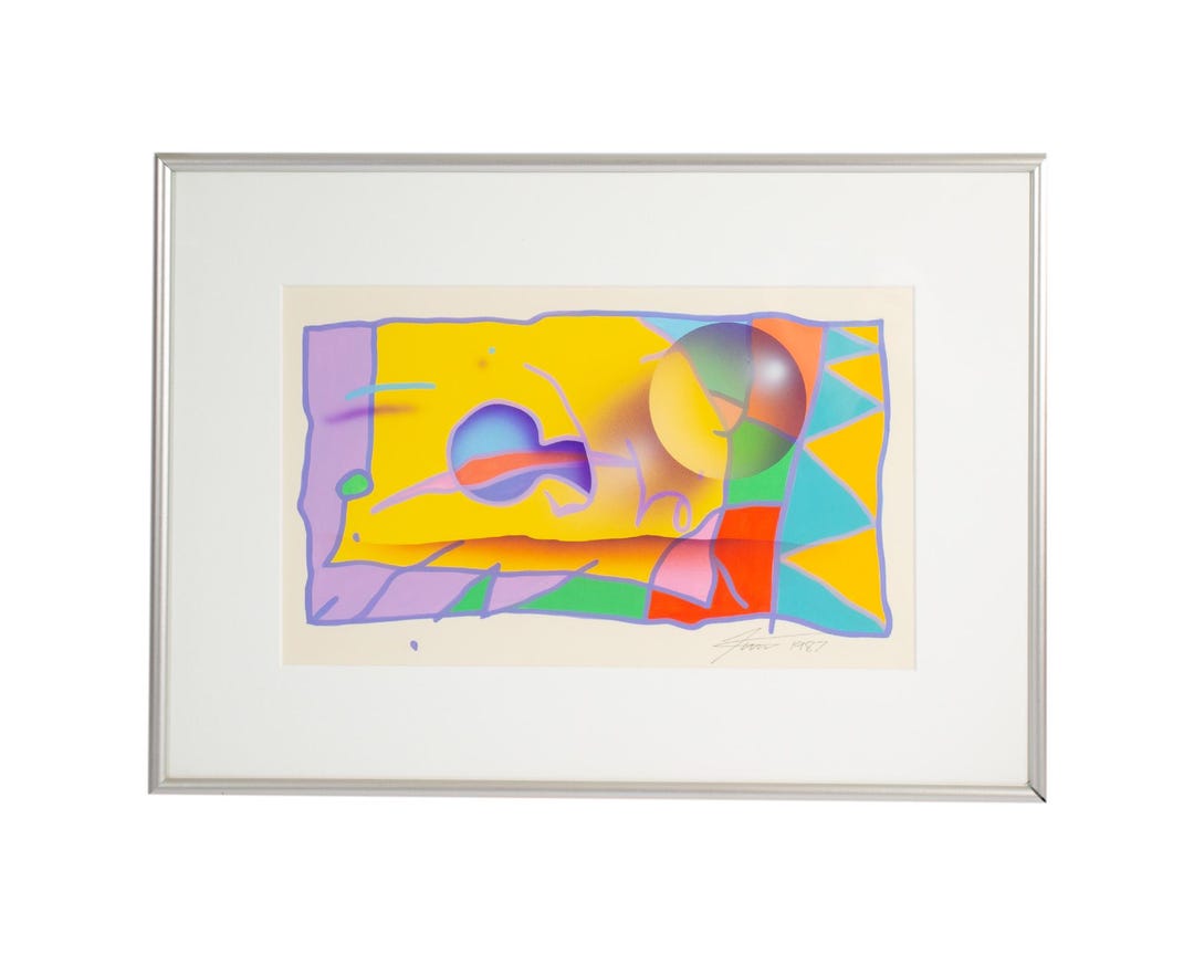 James Willie Faust 1987 Signed “surface Chemistry” Acrylic on Paper ...
