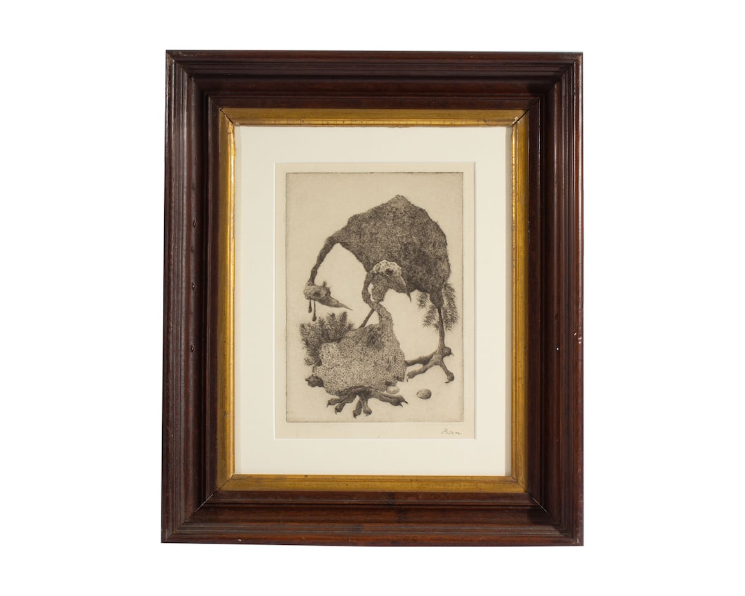 Gerald G. Boyce Signed 1940s Abstract Etching of Birds - Etsy