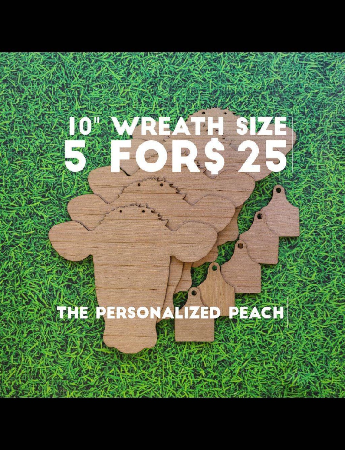 10 Inch Wreath Size Cow Head and Ear Tag/wreath Attachment/ | Etsy