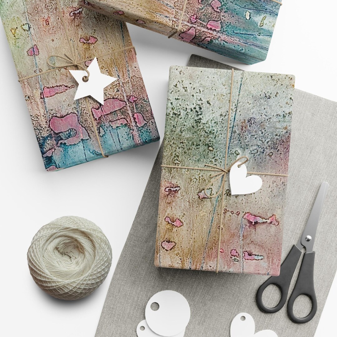 Alcohol Ink Garden Landscape Gift Wrap Paper, Eco-friendly - Etsy