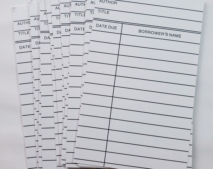 30 Library Cards, Blank Library Cards, Junk Journal Ephemera - Etsy