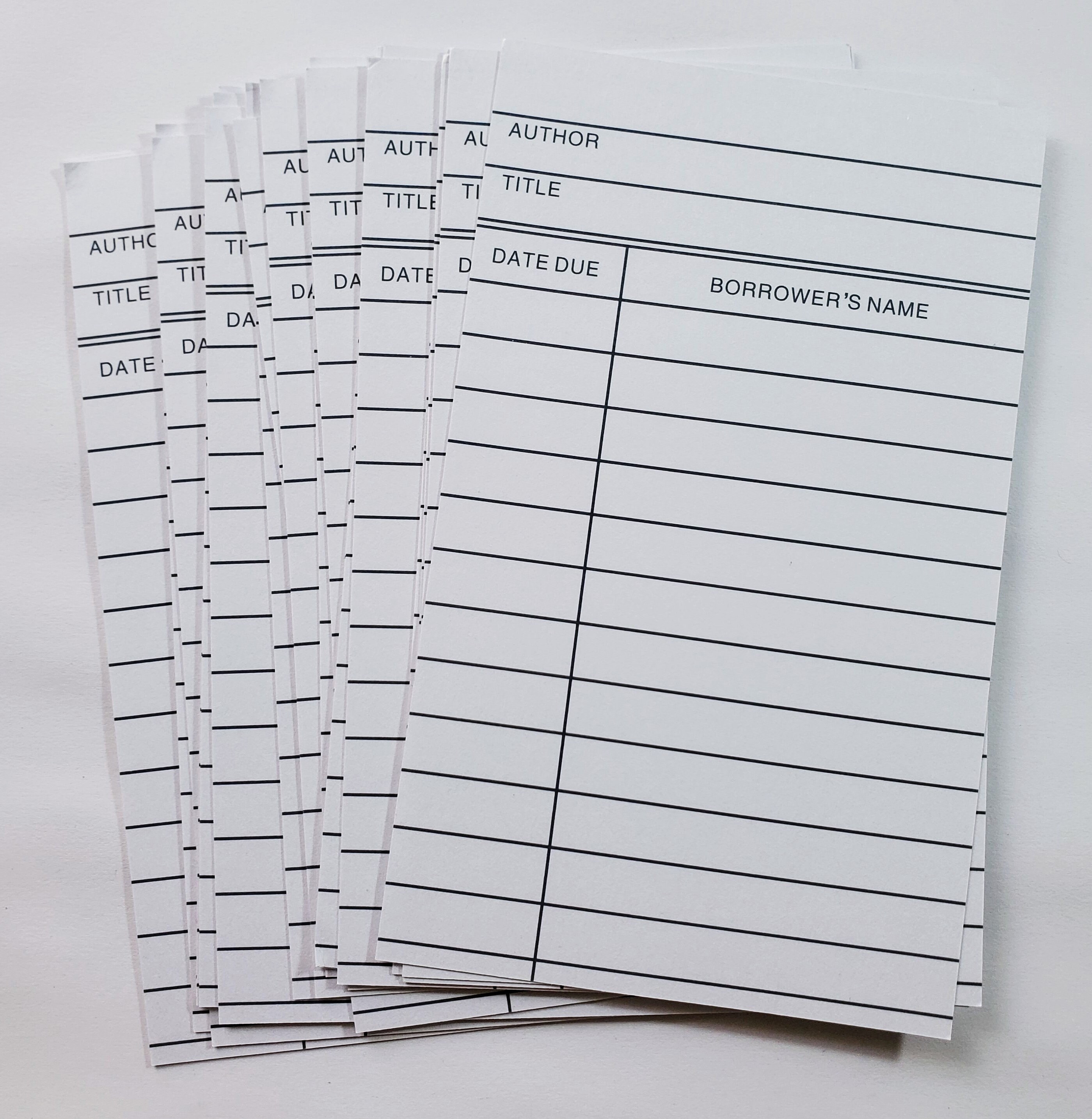 30 Library Cards Blank Library Cards Junk Journal Ephemera - Etsy