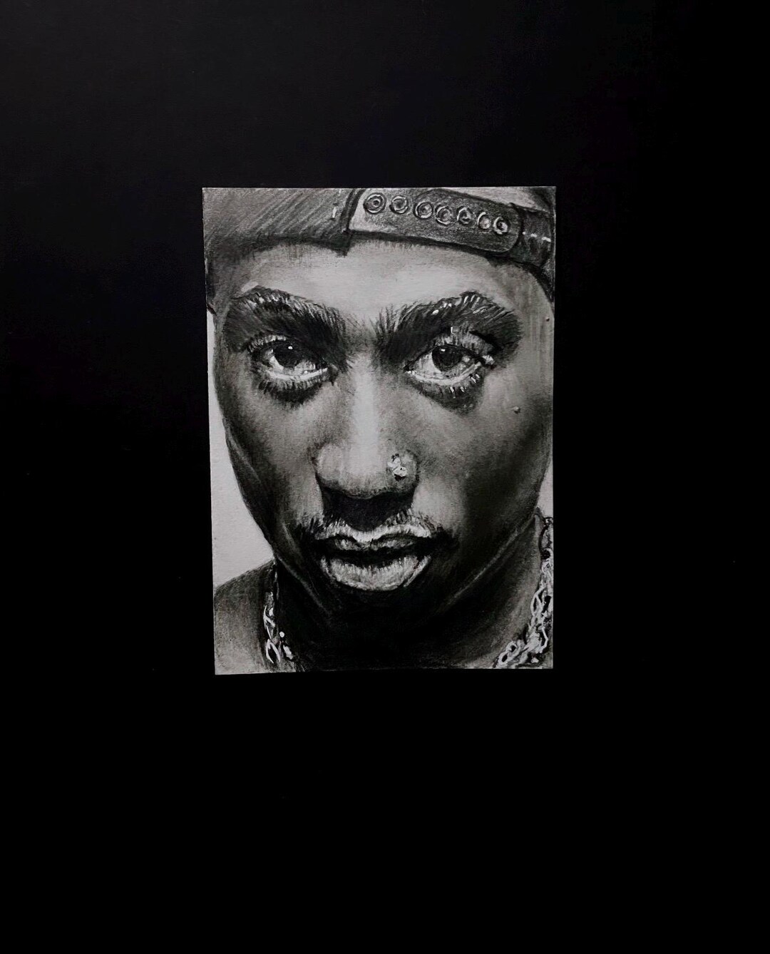 Tupac Shakur 2.5x3.5” Pencil Portrait. Hand Drawn Sketch Card - Etsy