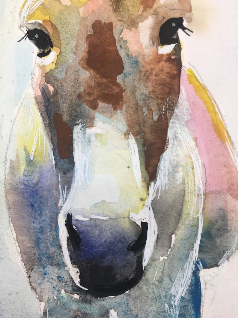 Donkey Watercolor Art Print by Bethany Kerr | Etsy