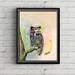 Owl Watercolor Digital Download Art by Bethany Kerr - Etsy