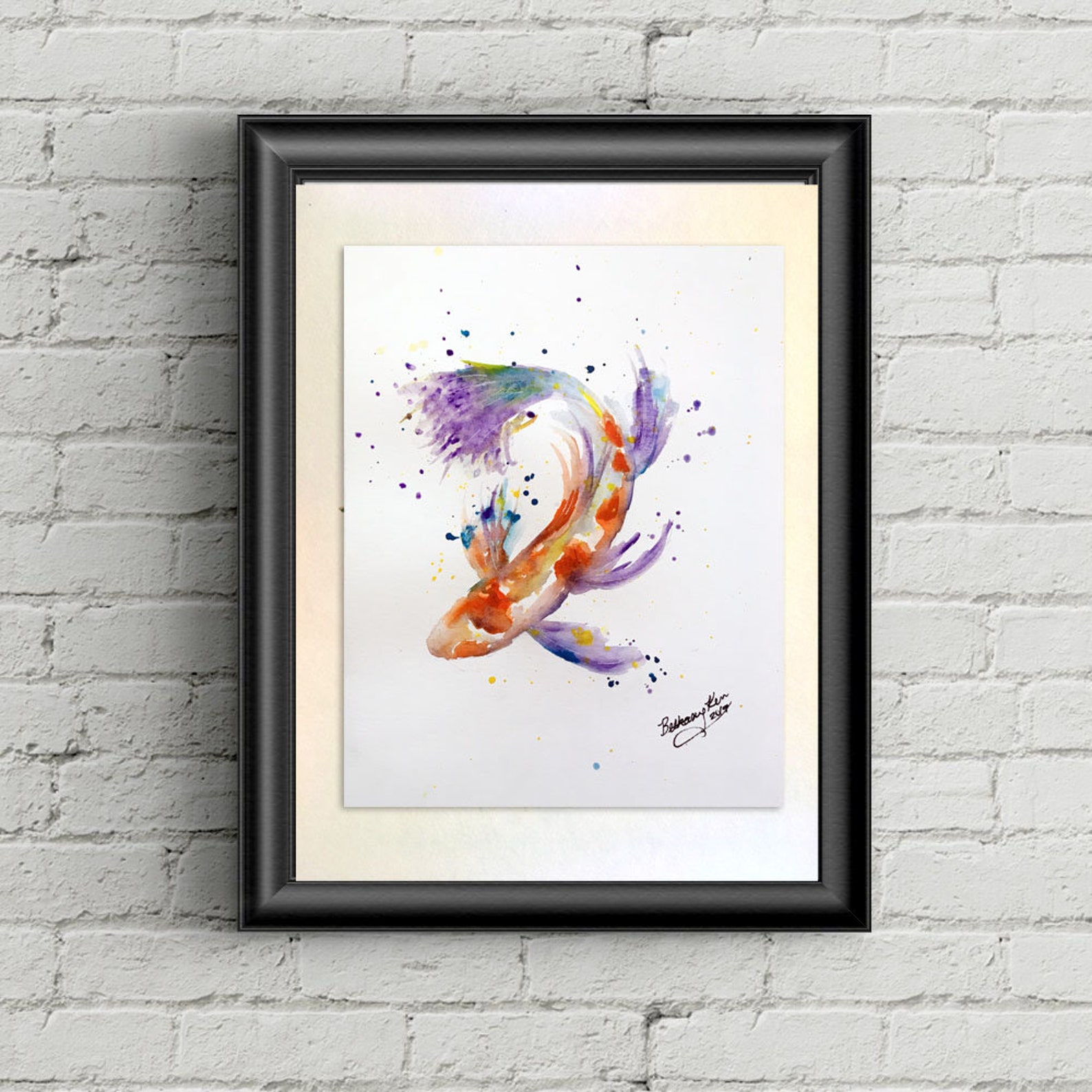 Set of Two Watercolor Koi Fish Art Prints - Etsy