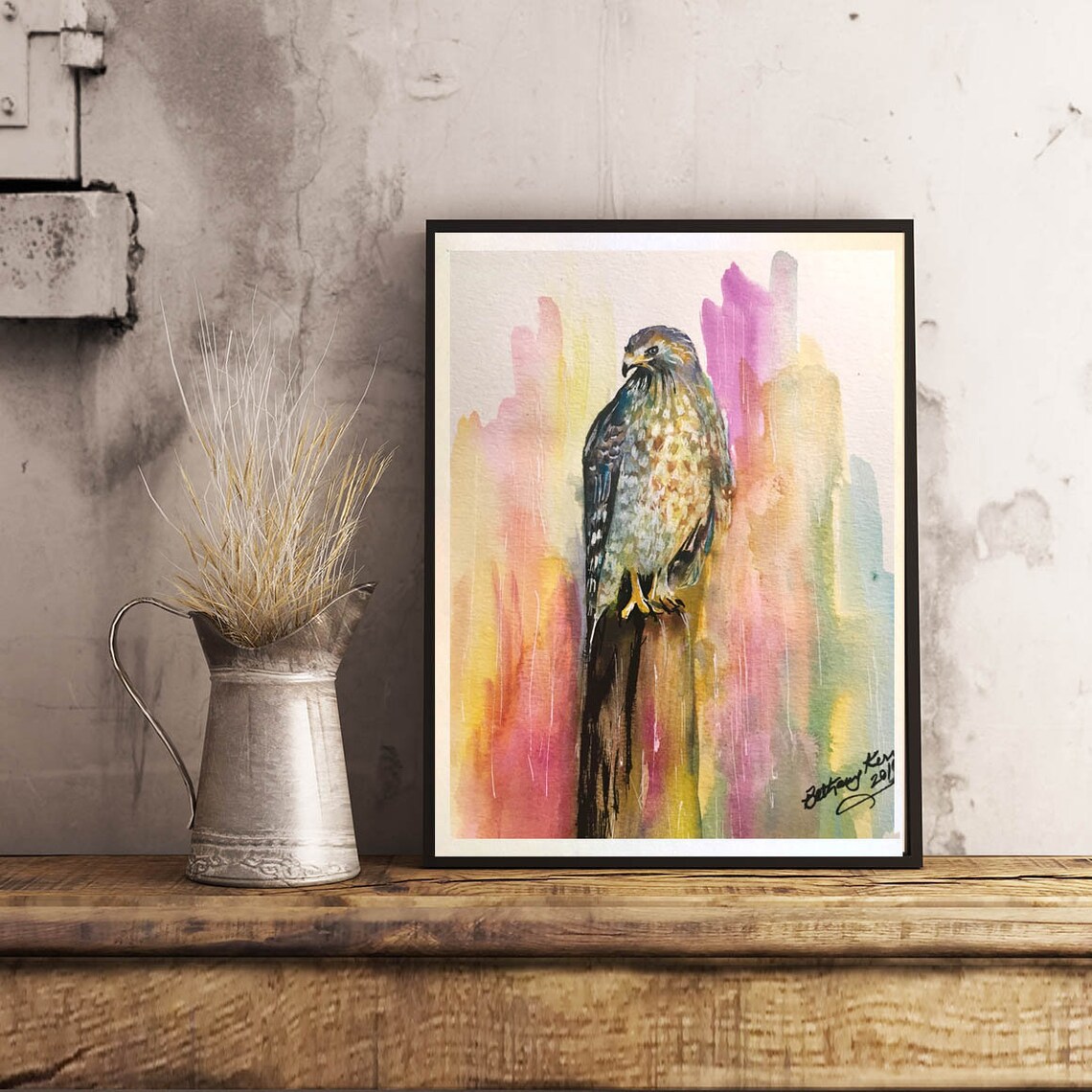 Watercolor Hawk Digital Dowload Art by Bethany Kerr - Etsy