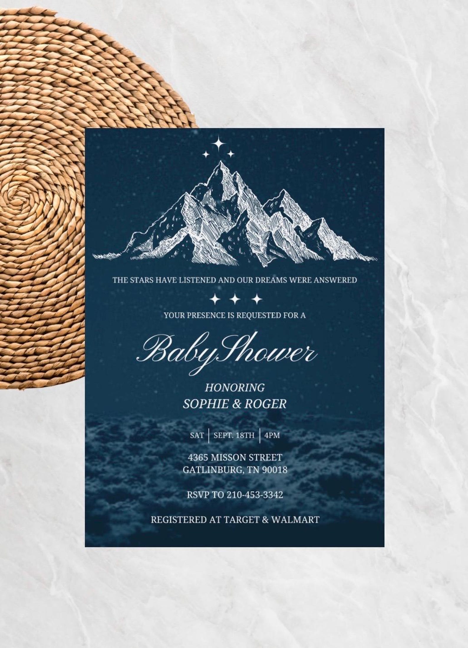 City of Starlight Baby Shower Digital Invitation - Velaris - Etsy