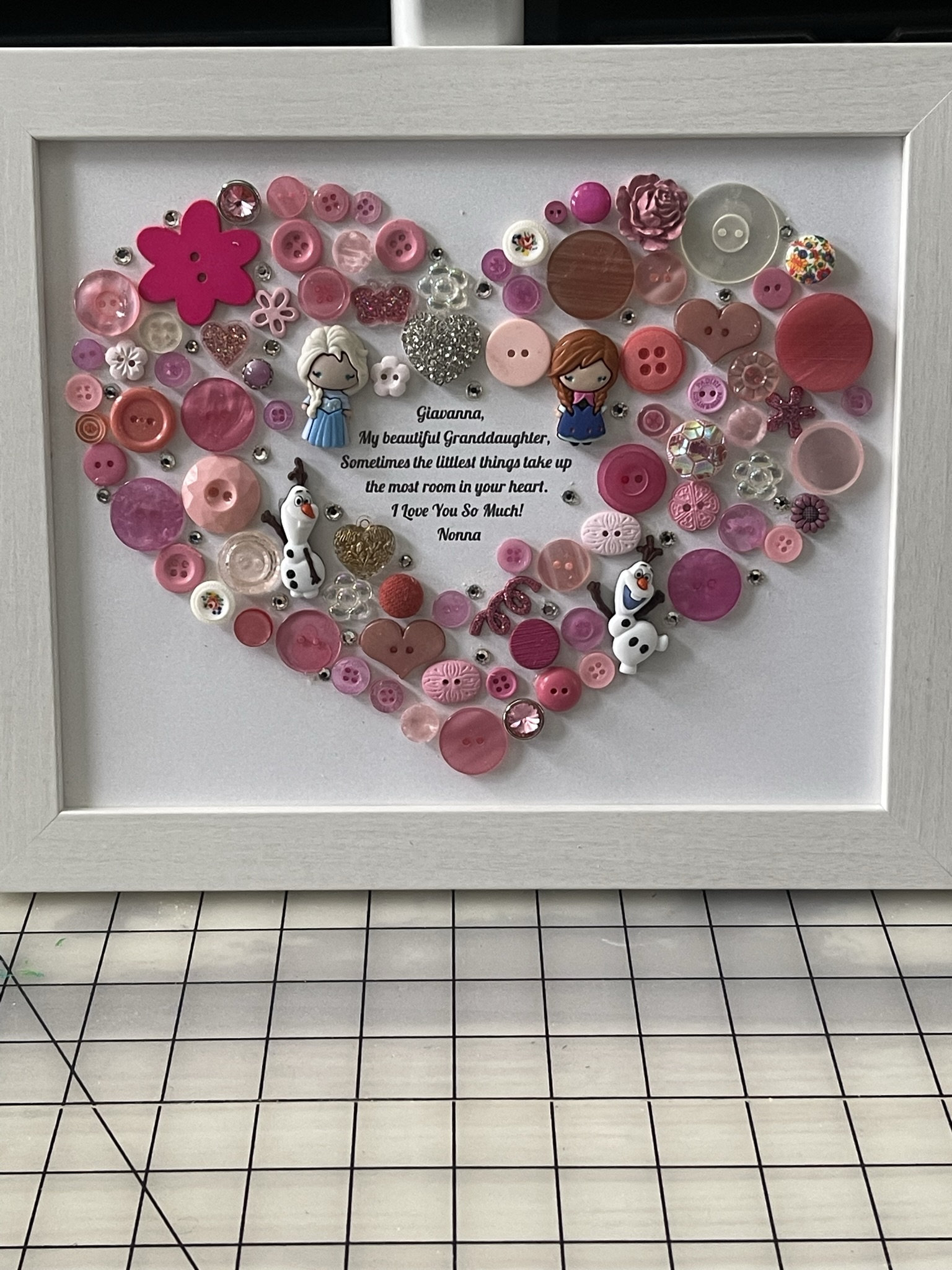 Button Art, Best Friend, Christening, Baby Shower, Bridal Shower ...