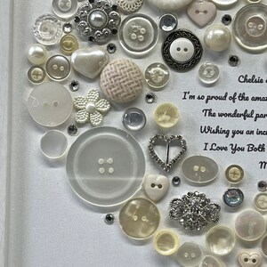 Button Art, Best Friend, Christening Gift, Baby Shower, Bridal Shower ...