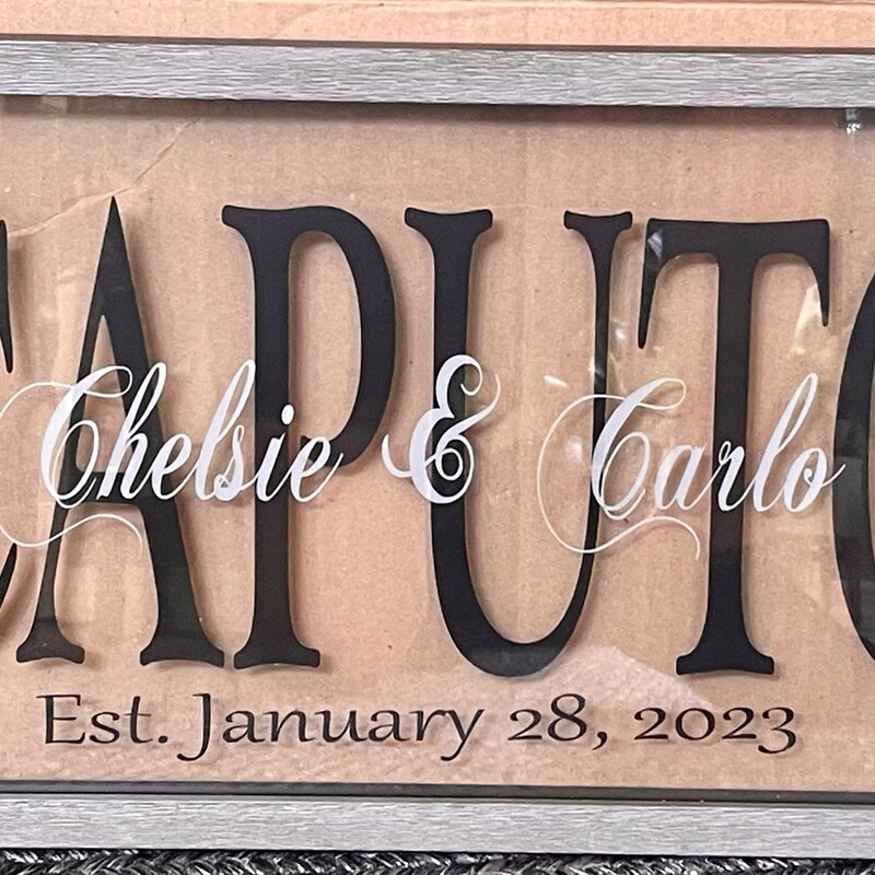 Last Name Framed - Etsy