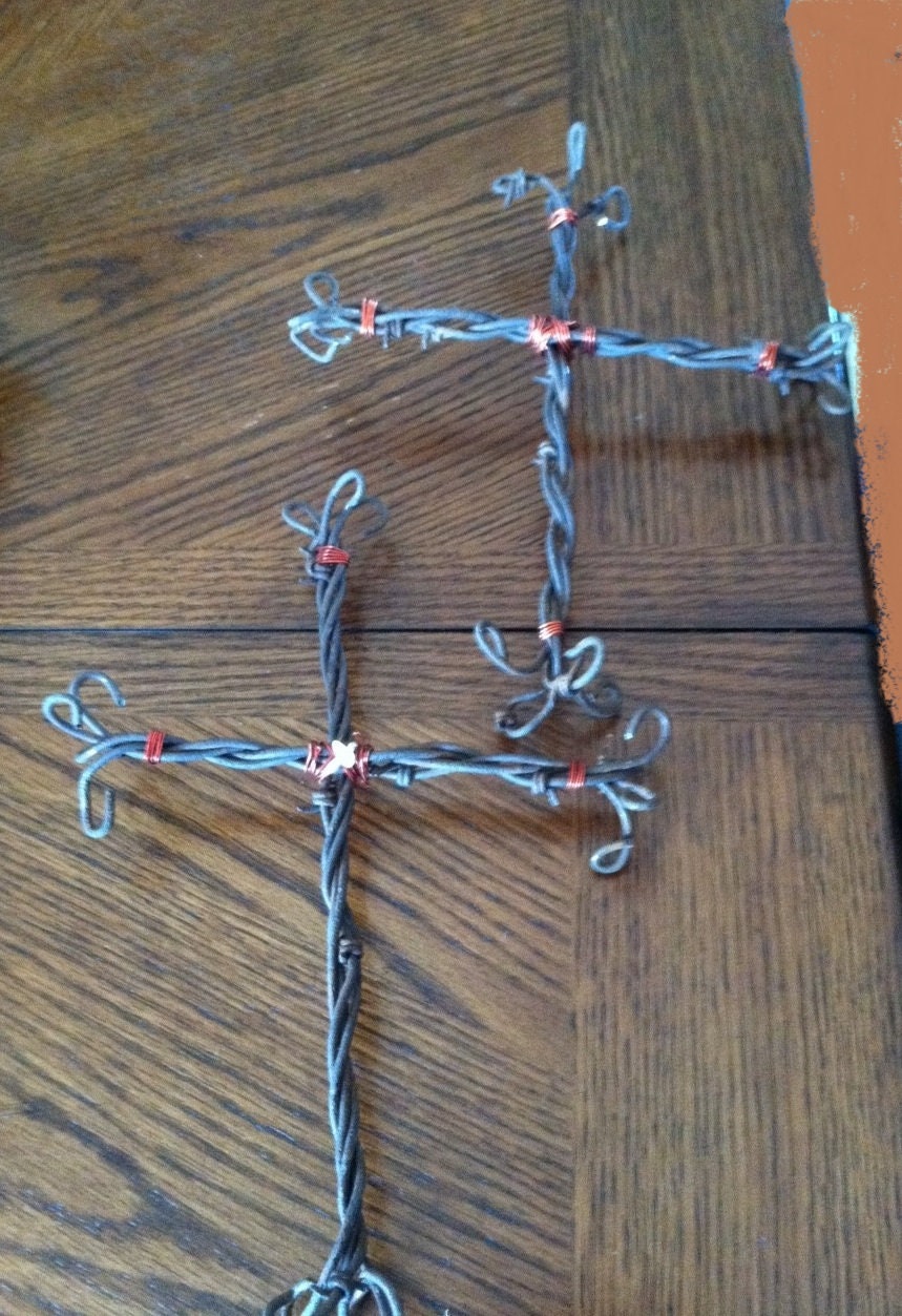 Barbed Wire Cross - Etsy