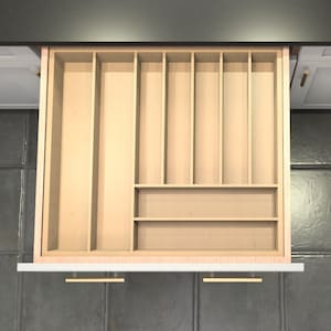 Custom Drawer Divider, Maple Silverware Organizer, 9 Spaces, Drawerspace X1C5, Custom Made for ...