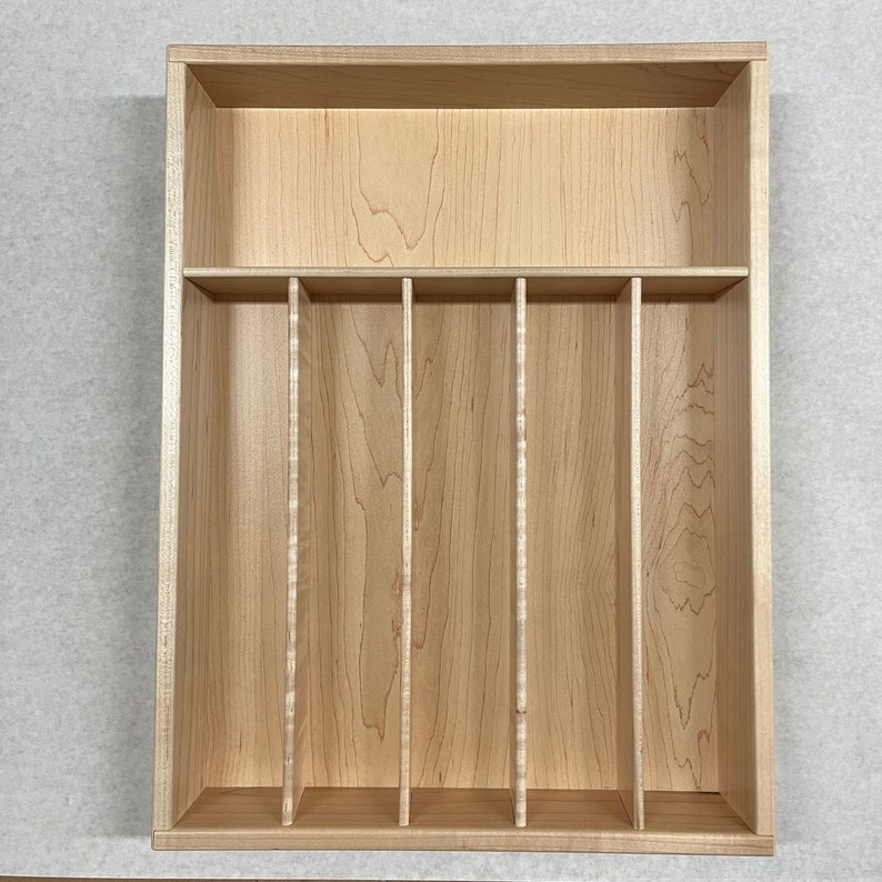 Custom Drawer Divider Maple Silverware Organizer 6 Spaces - Etsy