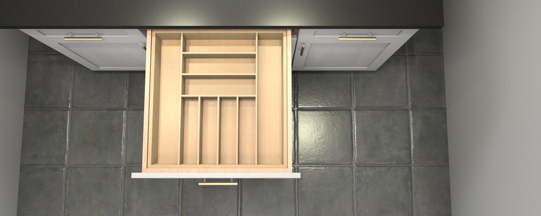 Custom Drawer Divider, Maple Silverware Organizer, 9 Spaces ...