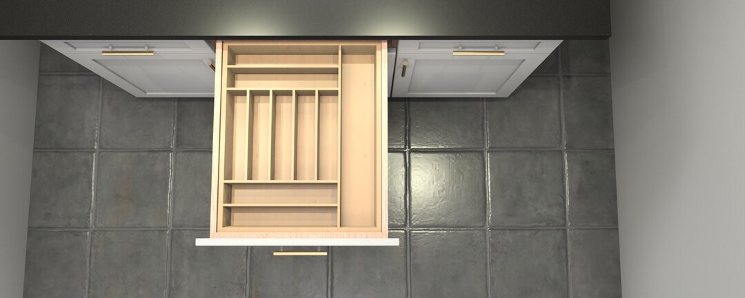 Custom Drawer Divider, Maple Silverware Organizer, 10 Spaces ...
