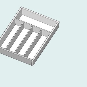 Custom Drawer Divider, Maple Silverware Organizer, 5 Spaces ...