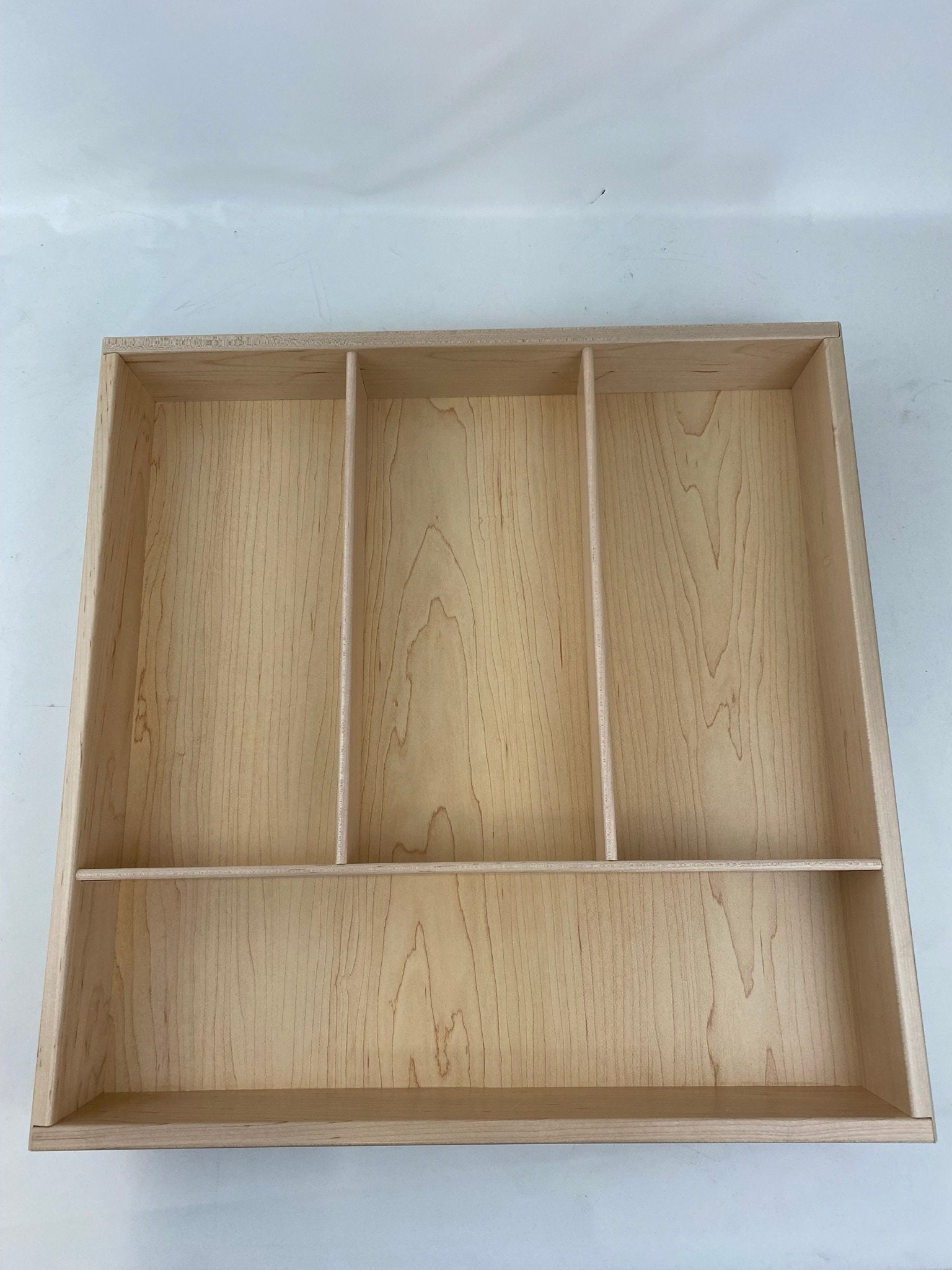 Custom Drawer Divider Maple Silverware Organizer 4 Spaces - Etsy