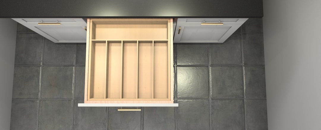 Custom Drawer Divider, Maple Silverware Organizer, 6 Spaces ...