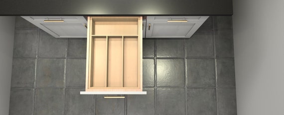 Custom Drawer Divider Maple Silverware Organizer 4 Spaces | Etsy