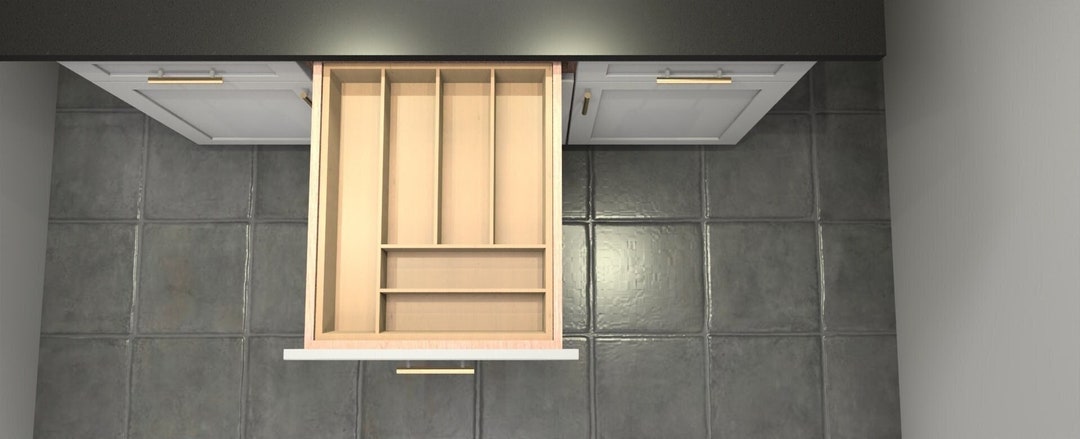 Custom Drawer Divider, Maple Silverware Organizer, 6 Spaces ...