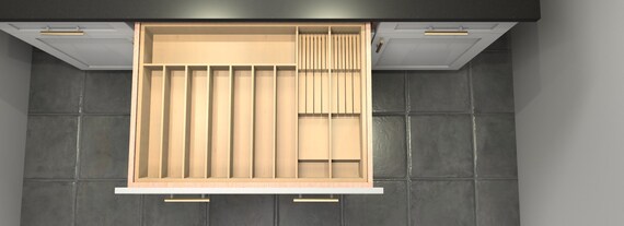 Custom Drawer Divider Maple Silverware Organizer 8 Spaces - Etsy