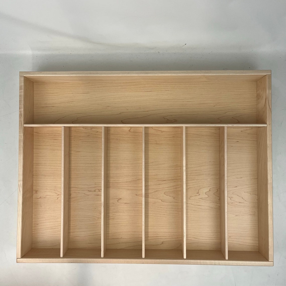 Custom Drawer Divider Maple Silverware Organizer 7 Spaces - Etsy