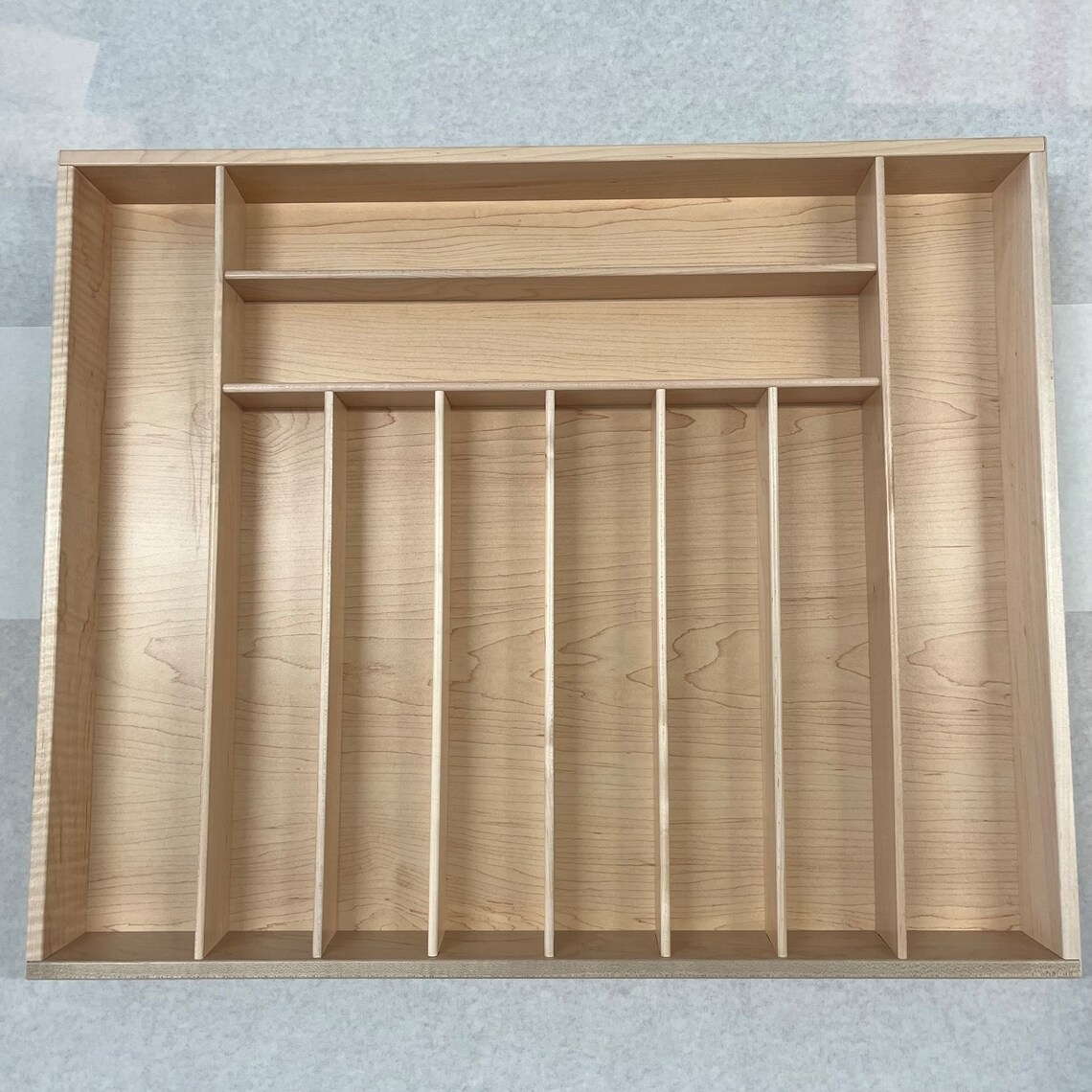 Custom Drawer Divider, Maple Silverware Organizer, 10 Spaces ...