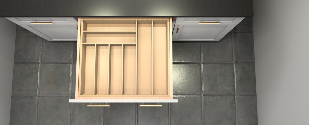 Custom Drawer Divider, Maple Silverware Organizer, 8 Spaces ...