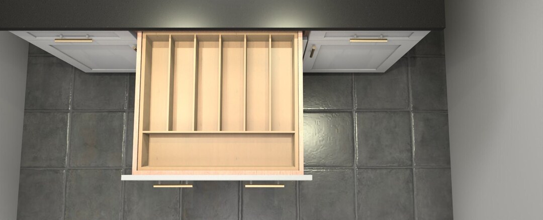 Custom Drawer Divider, Maple Silverware Organizer, 7 Spaces ...