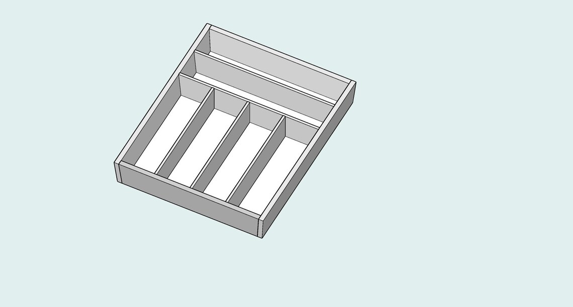 Custom Drawer Divider Maple Silverware Organizer 6 Spaces - Etsy