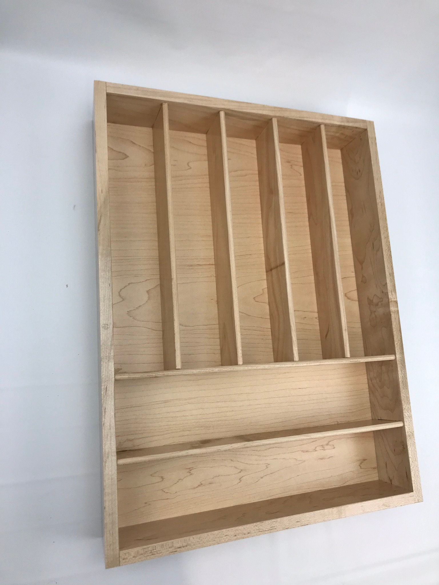 Custom Drawer Divider Maple Silverware Organizer 7 Spaces | Etsy