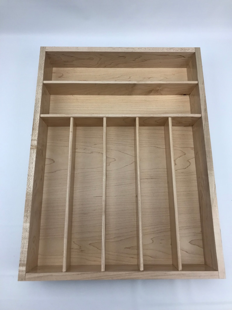 Custom Drawer Divider Maple Silverware Organizer 7 Spaces - Etsy