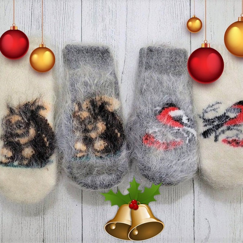 Christmas Mittens - Etsy