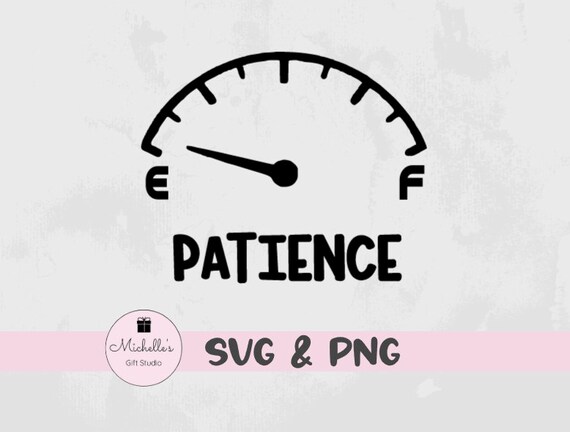 Patience on Empty Svg Funny Svg Very Little Patience Left - Etsy