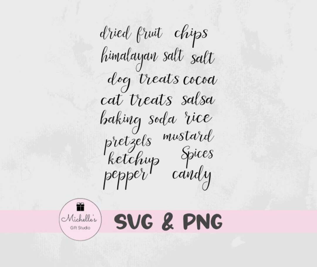 Pantry Labels Svg Food Labels Svg Food Svg Labels Svg Kitchen Svg ...