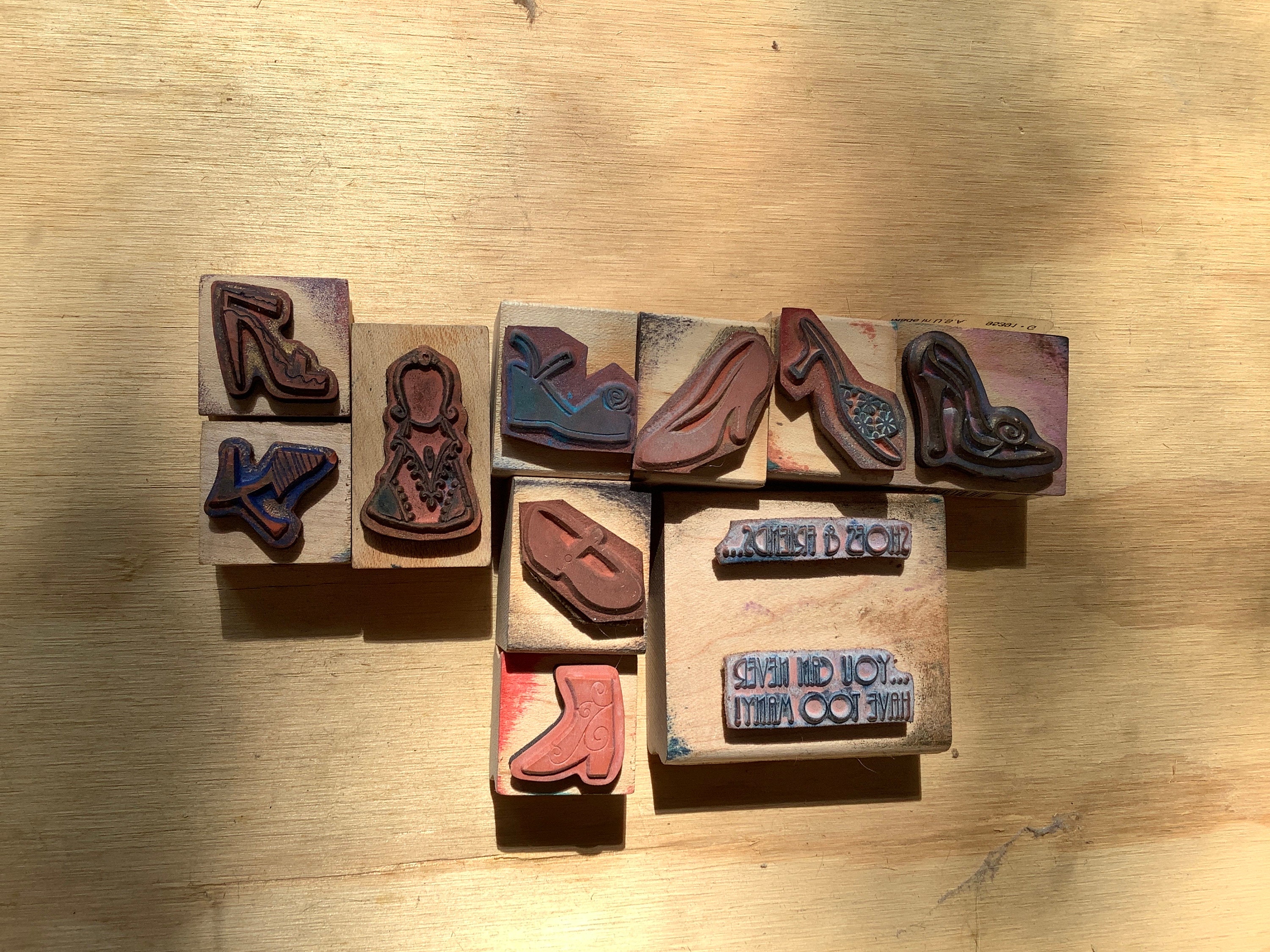 Wood Block Rubber Stamps Shoe Collection 10 Fo 18.00 - Etsy